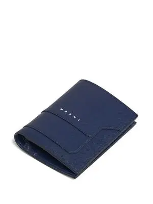 Marni Logo-print Leather Wallet - Blue