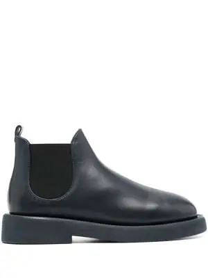 Men's Low Block Heel Ankle Boots