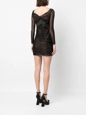 SELF-PORTRAIT Lace-trim Mini Dress