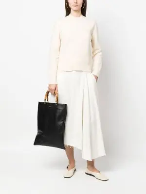JIL SANDER Wool Crew Neck Jumper - White
