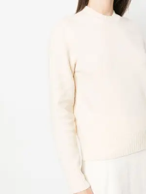 JIL SANDER Wool Crew Neck Jumper - White