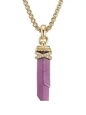 David Yurman 18kt Yellow Gold Crystal Diamond Amulet Gold