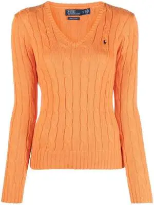 Polo Ralph Lauren Kimberly Cable-knit Jumper - Orange