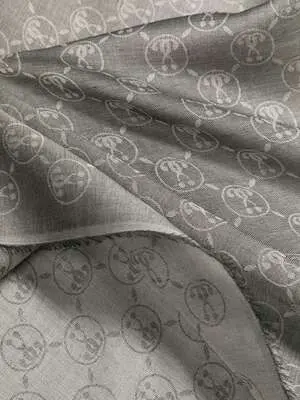 Moschino Monogram-pattern Scarf - Grey