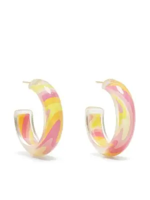 Alison Lou Trippy Jelly Hoop Earrings - Multicolour