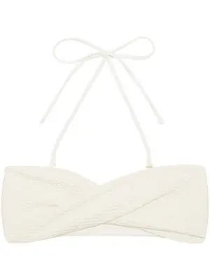 ANINE BING Rosa Twist Bikini Top - Neutrals