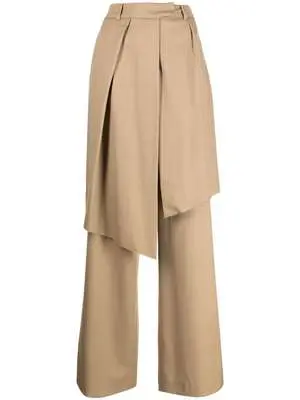 Goen.j Panelled Tailored Trousers - Brown