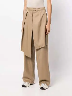 Goen.j Panelled Tailored Trousers - Brown