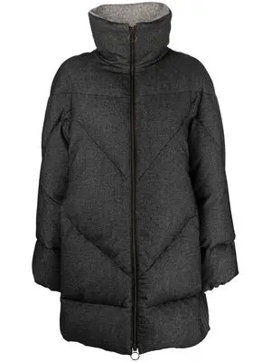 Eleventy Quilted Shearling-lined Coat
