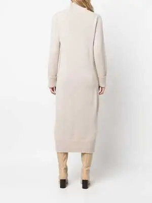 Eleventy Funnel-neck Knit Midi Dress
