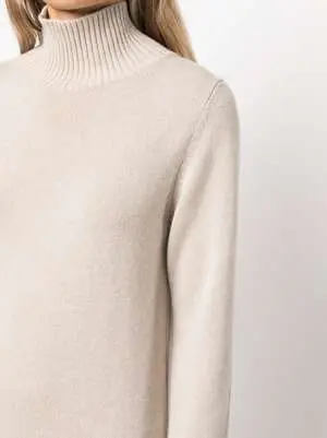 Eleventy Funnel-neck Knit Midi Dress