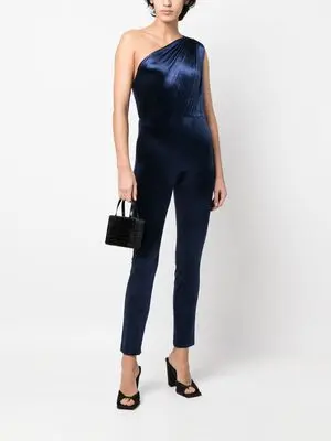 Atlein Velvet One-shoulder Jumpsuit