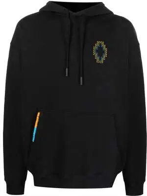 COUNTY OF MILAN Marcelo Burlon Cross-embroidered Hoodie - Black
