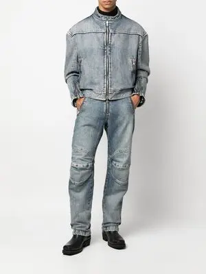 DIESEL Knee-pad Zip-up Jeans
