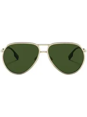 Burberry Scott Pilot-frame Sunglasses - Gold