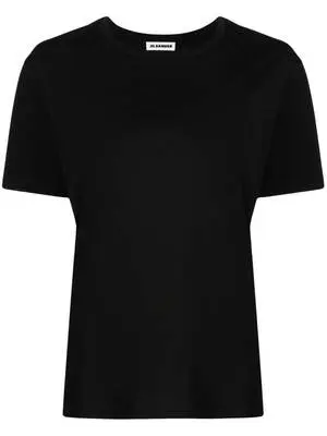JIL SANDER Crew Neck Short-sleeved T-shirt - Black