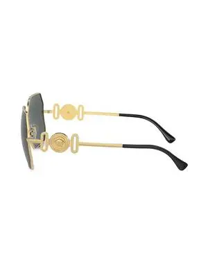 Versace Medusa Plaque Geometric Sunglasses