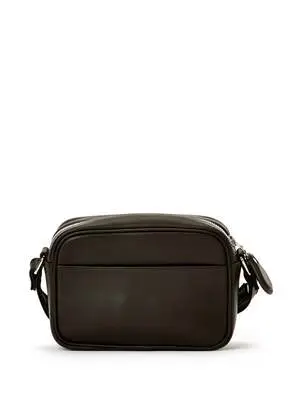COURREGES Leather Crossbody Camera Bag - Brown