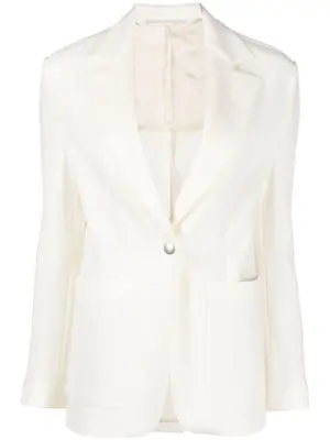 Palm Angels Side-stripe Blazer - White