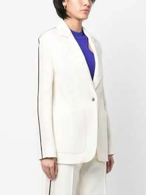 Palm Angels Side-stripe Blazer - White