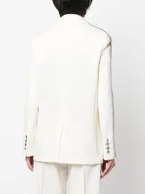 Palm Angels Side-stripe Blazer - White