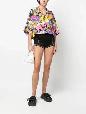 Palm Angels Miami Graphic-print Bowling Shirt - Pink