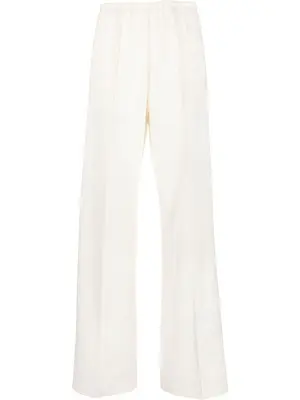 Palm Angels Side-stripe Wide-leg Track Pants - White