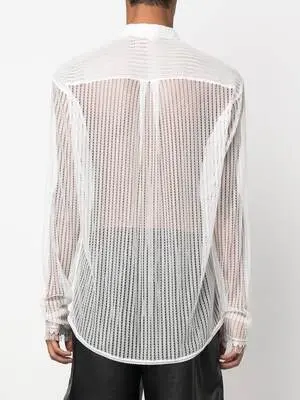 Dsquared2 Sheer Lace Long-sleeve Shirt