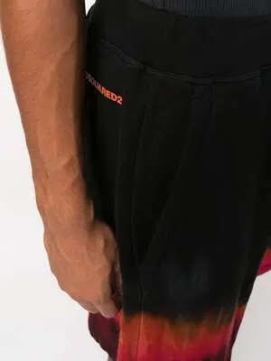Dsquared2 Tie-dye Fleece Track Short - Black