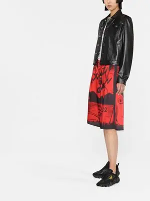 Dsquared2 Single-breasted Leather Jacket
