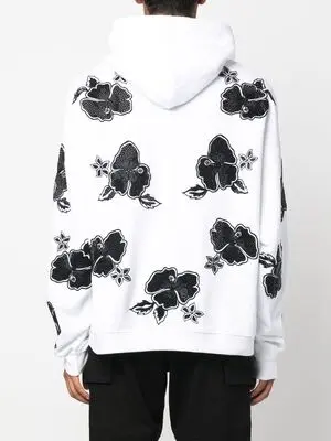 Dsquared2 Floral Print Cotton Hoodie