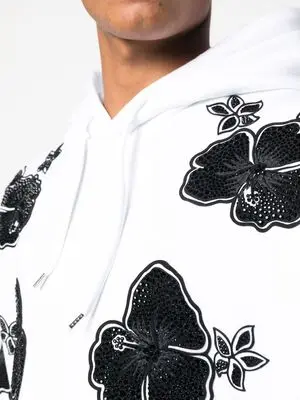 Dsquared2 Floral Print Cotton Hoodie