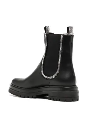 GIANVITO ROSSI Crystal Chester Ankle Boots - Black