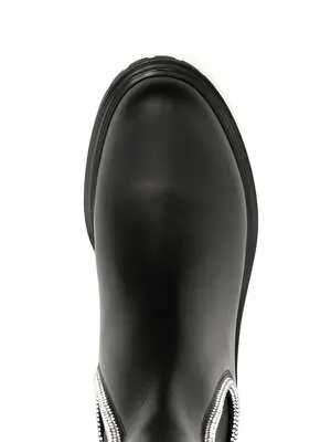 GIANVITO ROSSI Crystal Chester Ankle Boots - Black