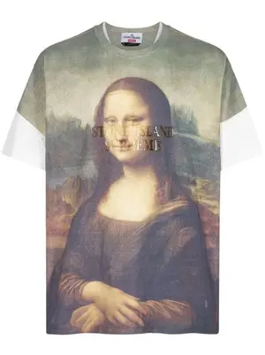 Supreme X Stone Island Graphic-Print T-Shirt - White | Editorialist