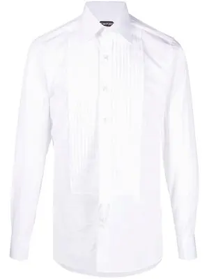 TOM FORD Pintuck Long-sleeve Shirt
