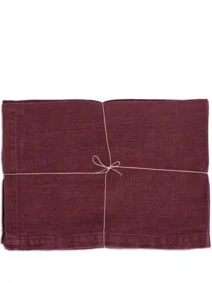 ONCE MILANO Set Of Two Linen Placemats - Red