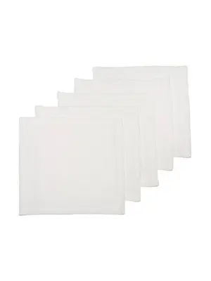 ONCE MILANO Set Of Five Cocktail Napkins - White