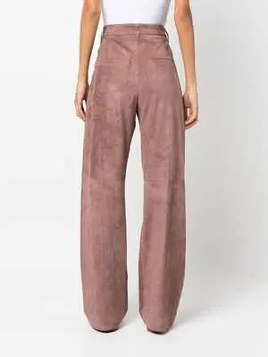 Brunello Cucinelli Loose Leather Trousers
