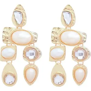 PETIT MOMENTS Petit Moments Resin Stone Drop Earrings Pearl