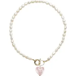 PETIT MOMENTS Lisa Freshwater Pearl Necklace - Pink