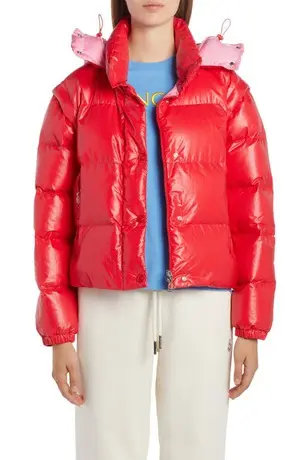 Moncler Mauleon Convertible Down Jacket - Red
