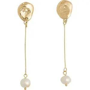 PETIT MOMENTS Kylie Imitation Pearl Drop Earrings - Gold