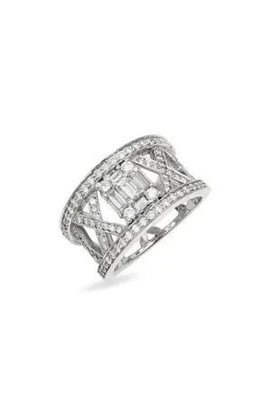 MINDI MOND Clarity Lattice Diamond Ring - 18kwg