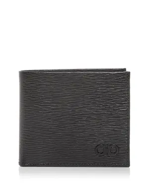 FERRAGAMO Salvatore Revival Leather Bifold Wallet - Nero/nero