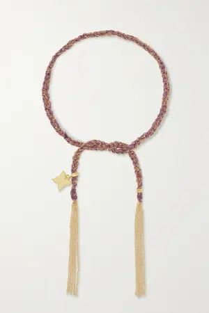 Carolina Bucci 18-karat And Silk Bracelet - Gold