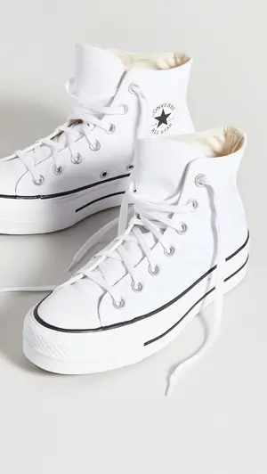CONVERSE Chuck Taylor All Star Lift High Top Sneakers - White/black/white