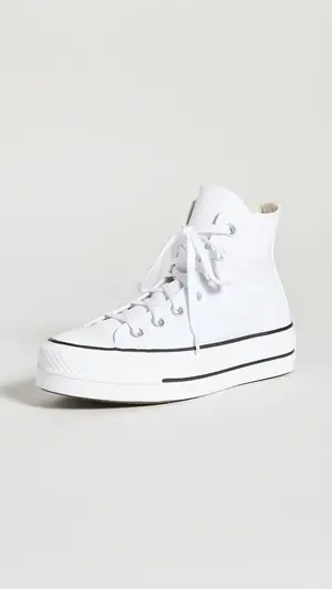 CONVERSE Chuck Taylor All Star Lift High Top Sneakers - White/black/white