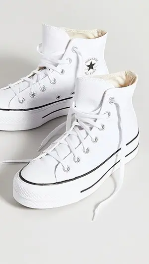 CONVERSE Chuck Taylor All Star Lift High Top Sneakers - White/black/white