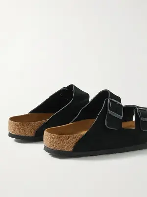 BIRKENSTOCK Arizona Suede Sandals - Black